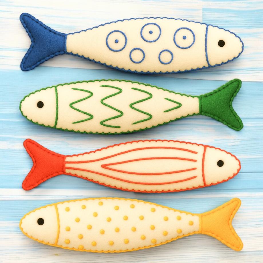 Felt Sardines Sewing Pattern: Coastal Fish Ornaments (PDF & SVG) - Etsy