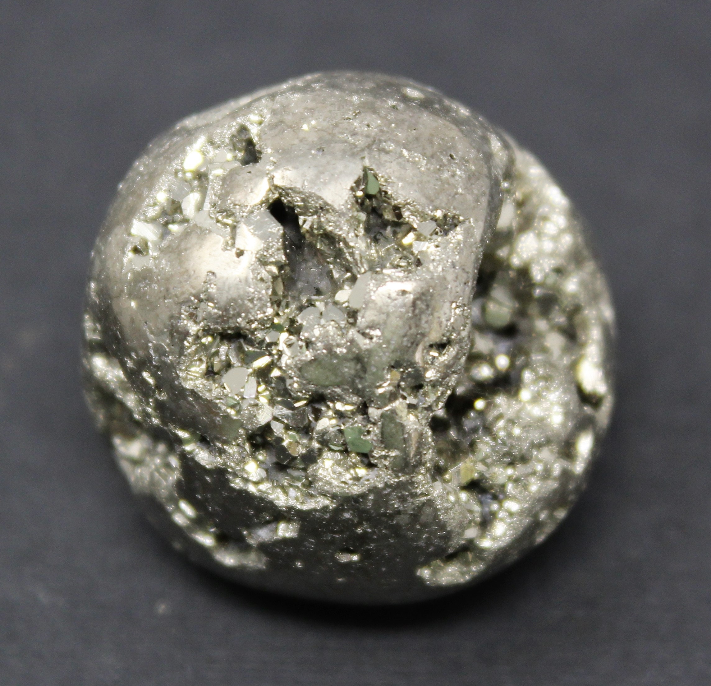 Pyrite Rough Natural & Tumbled Stones Set: 2 Pieces