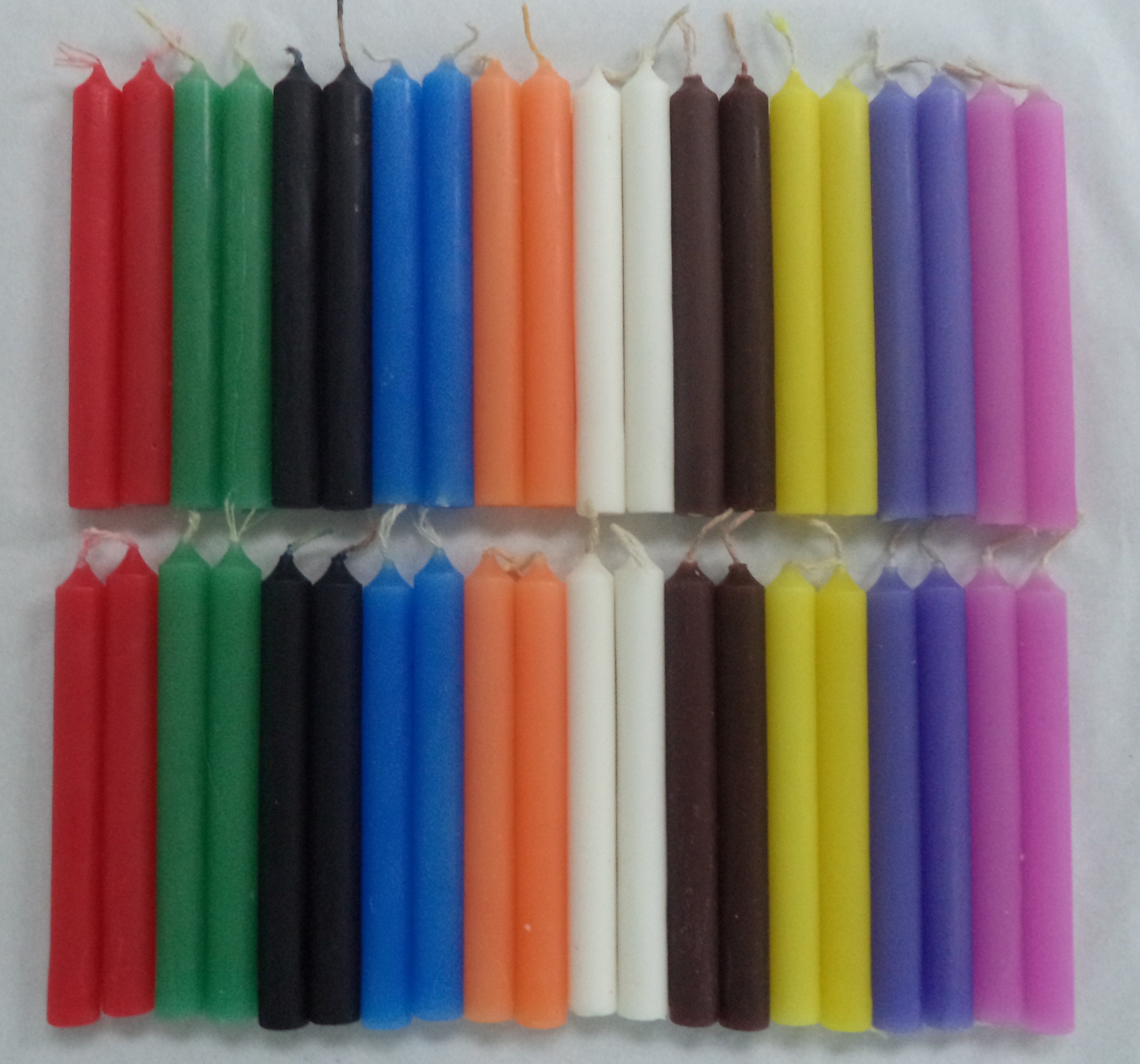 4 Chime Candles: Set 20 Assorted Colors (Wholesale Spell Candles)