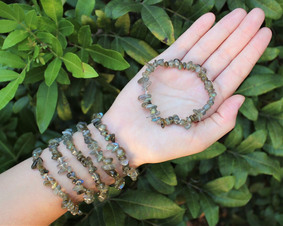 Labradorite Chip Bracelet - Labradorite Gemstone Jewelry Gift for Her ...