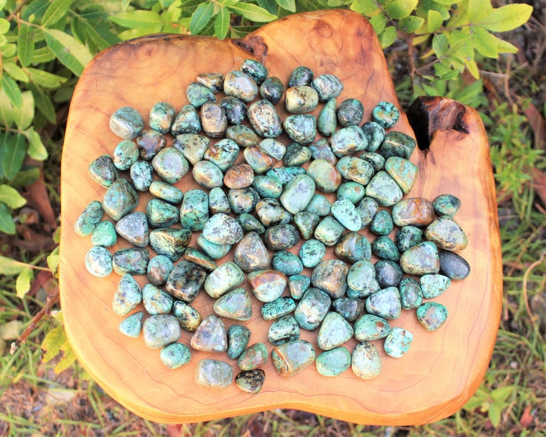 African Turquoise Tumbled Stones: Choose How Many Pieces - Etsy