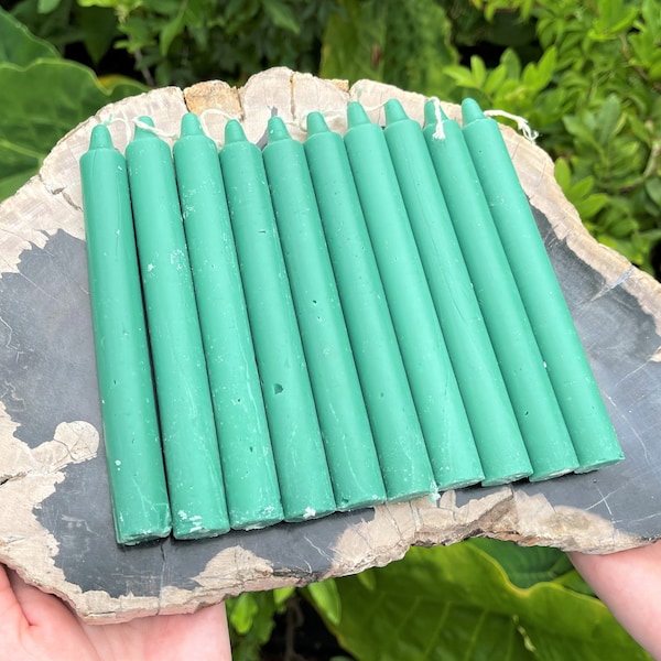 Green Candles - Etsy