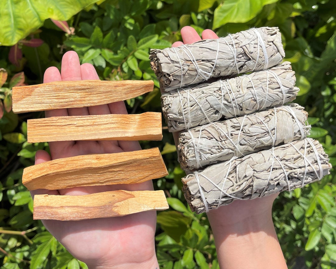 White Sage Smudge + Palo Santo Wood Bundles - Choose How Many of Each ...