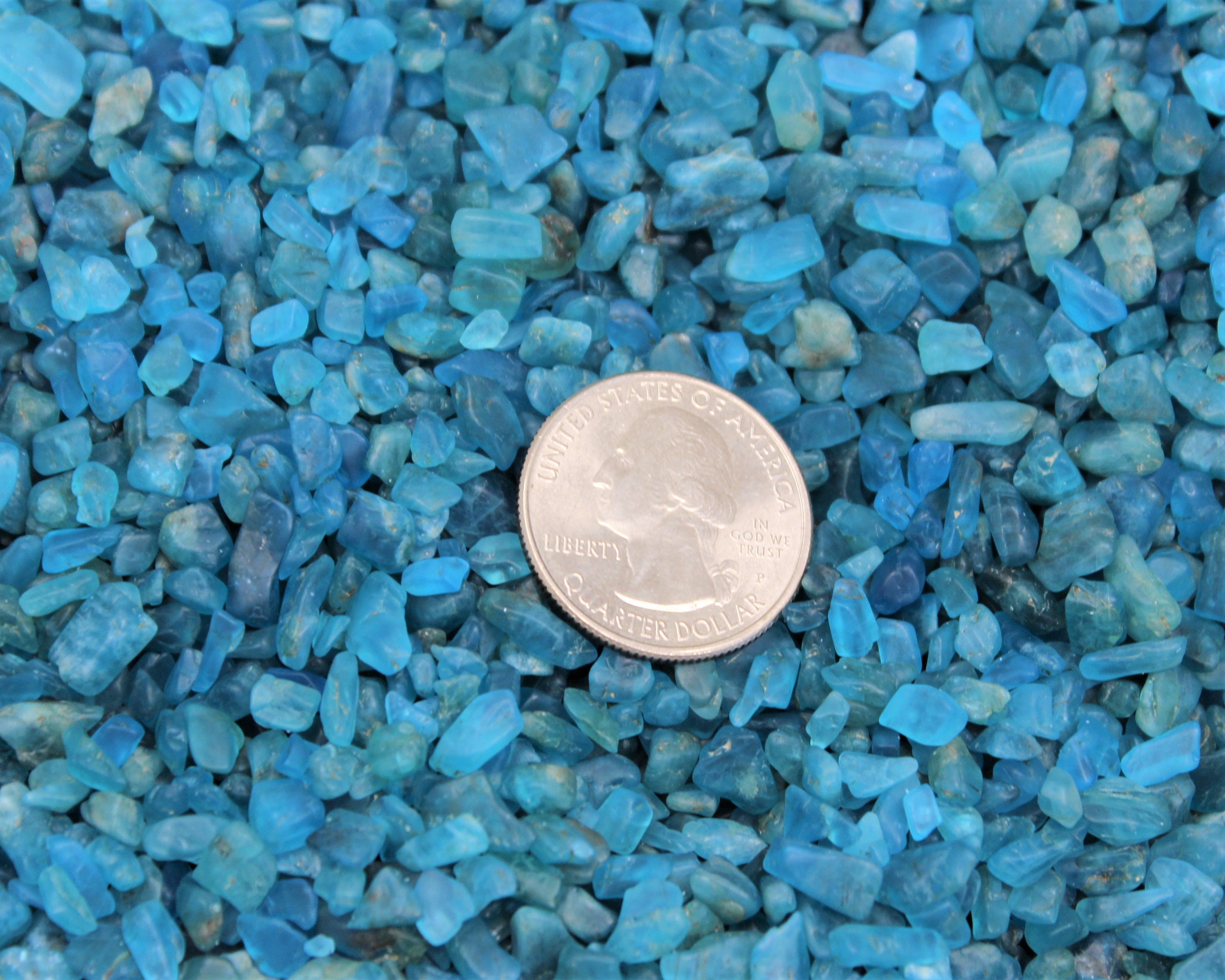 Blue Apatite Semi Tumbled Gemstone Mini Chips 5 - 8 mm: Choose Ounces ...