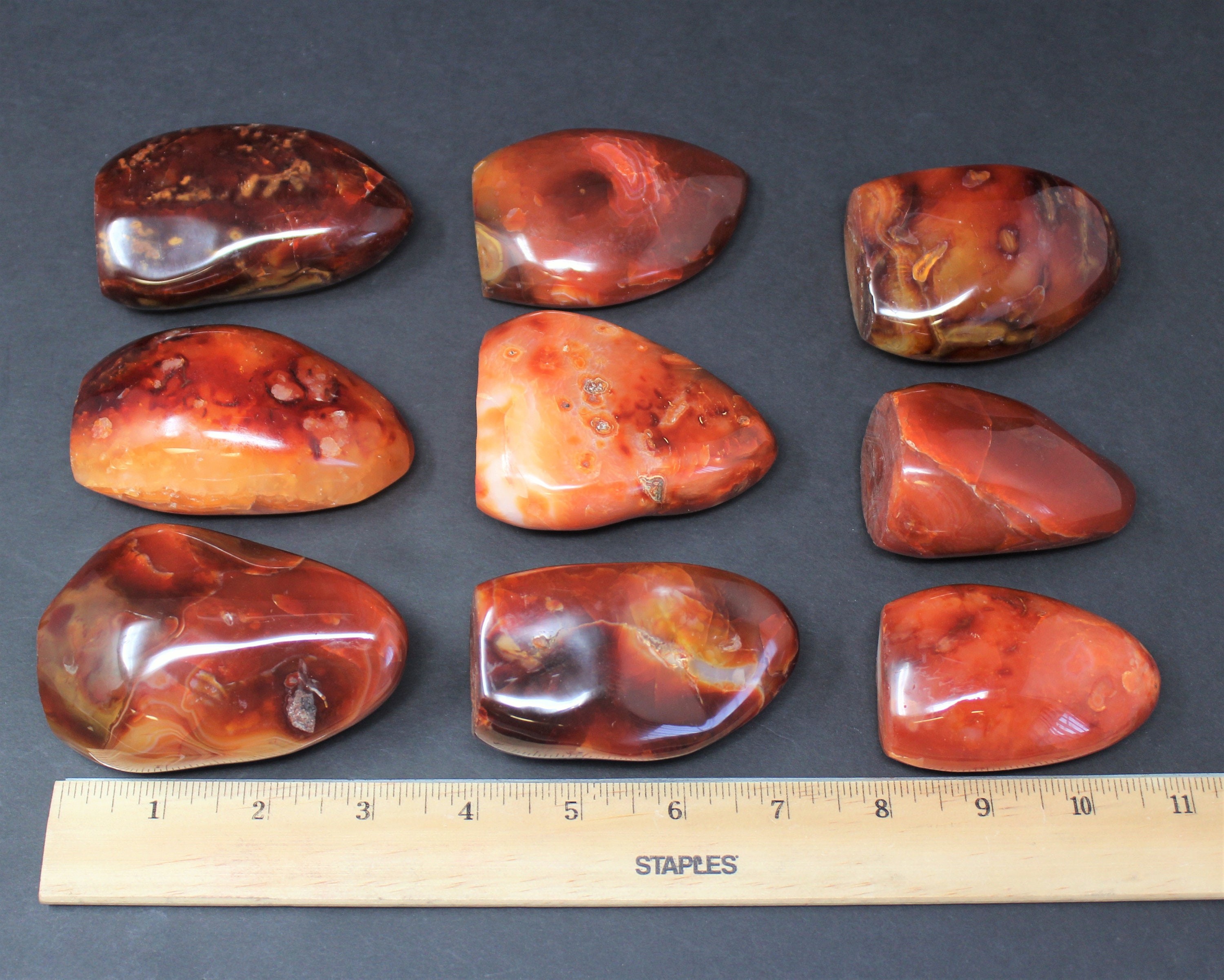 Polished Carnelian Freeform ('A' Grade, Cut Base Free Standing Display ...