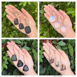 Tumbled Stone Crystal Keychains - Choose Your Gemstone! (premium ...