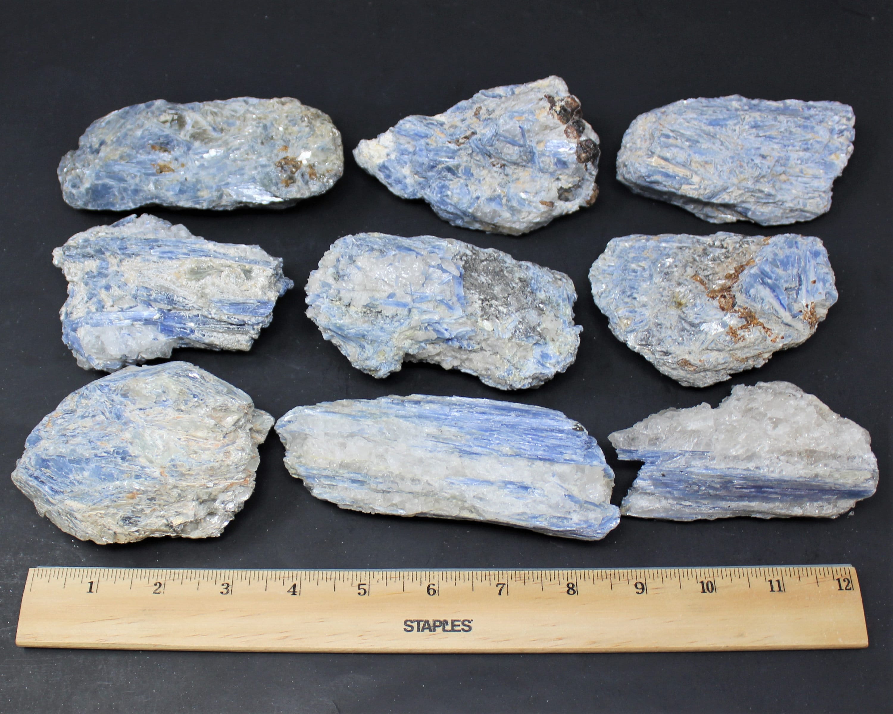 LARGE Blue Kyanite with Quartz, Natural Specimens: Choose Ounces or lb ...
