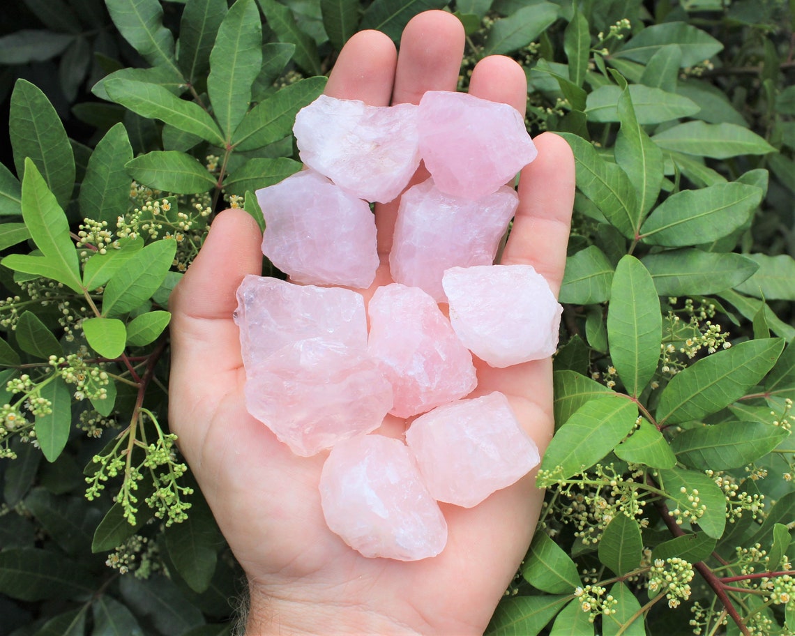 Madagascar Rose Quartz Rough Natural Stones: Choose 4 Oz 8 - Etsy