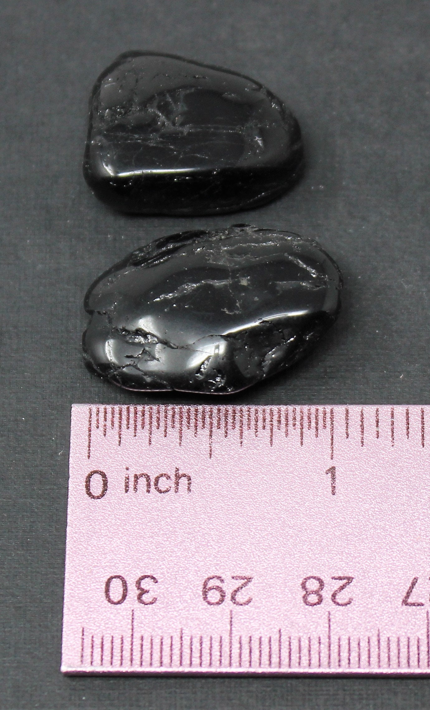 Black Tourmaline Tumbled Stones, Large 0.75 - 1.25: Choose 4 oz, 8 oz ...