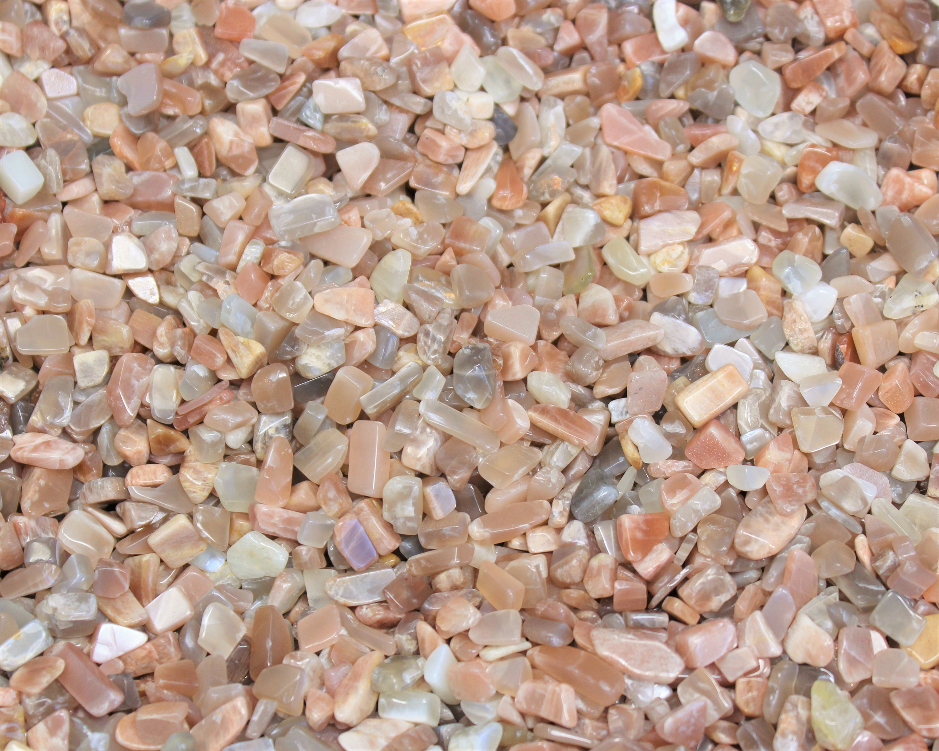 Moonstone Semi Tumbled Gemstone Mini Chips 5 - 15 mm: Choose 2 oz, 4 oz ...