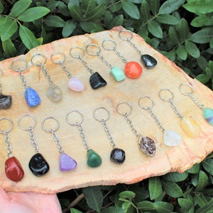 Tumbled Stone Crystal Keychains - Choose Your Gemstone! (premium ...