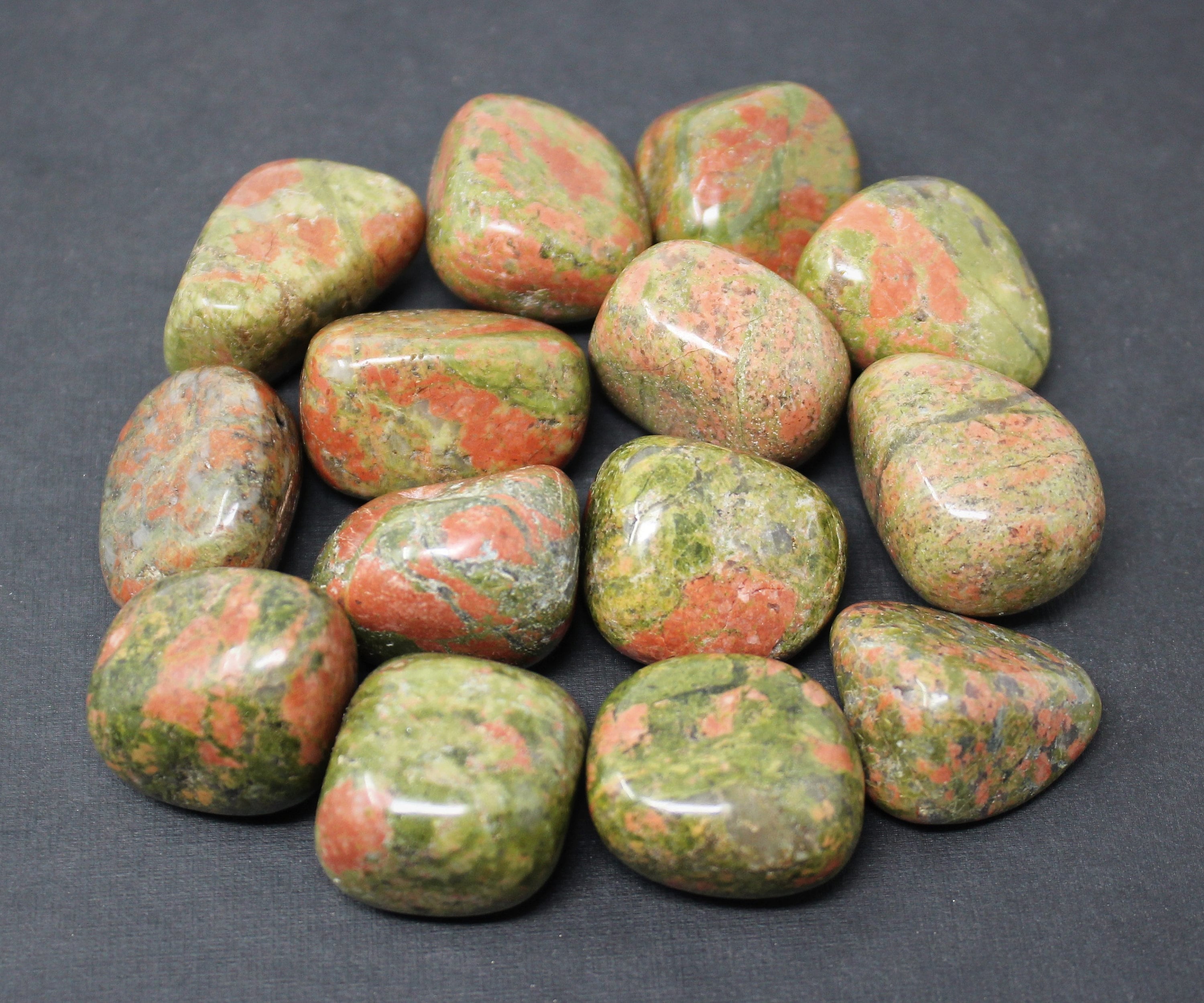 Unakite Tumbled Stones: Choose How Many Pieces ('A' Grade, Tumbled Unakite)