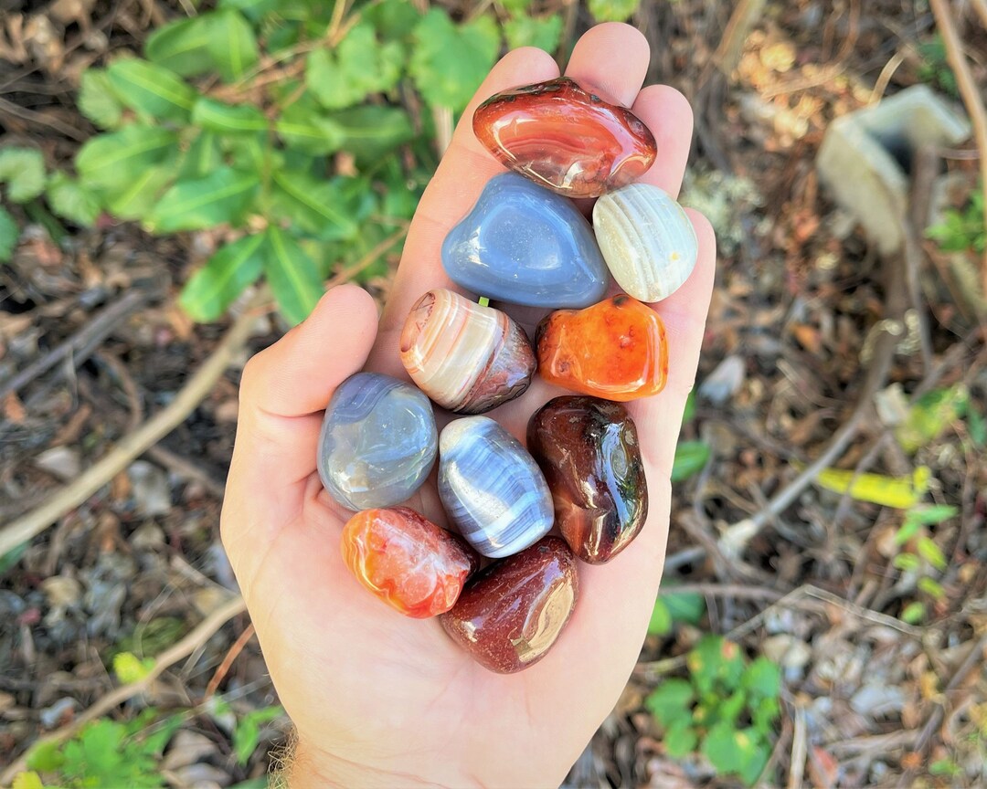 Assorted Mix Tumbled Agate Stones: Choose Ounces or Lb Bulk Wholesale ...