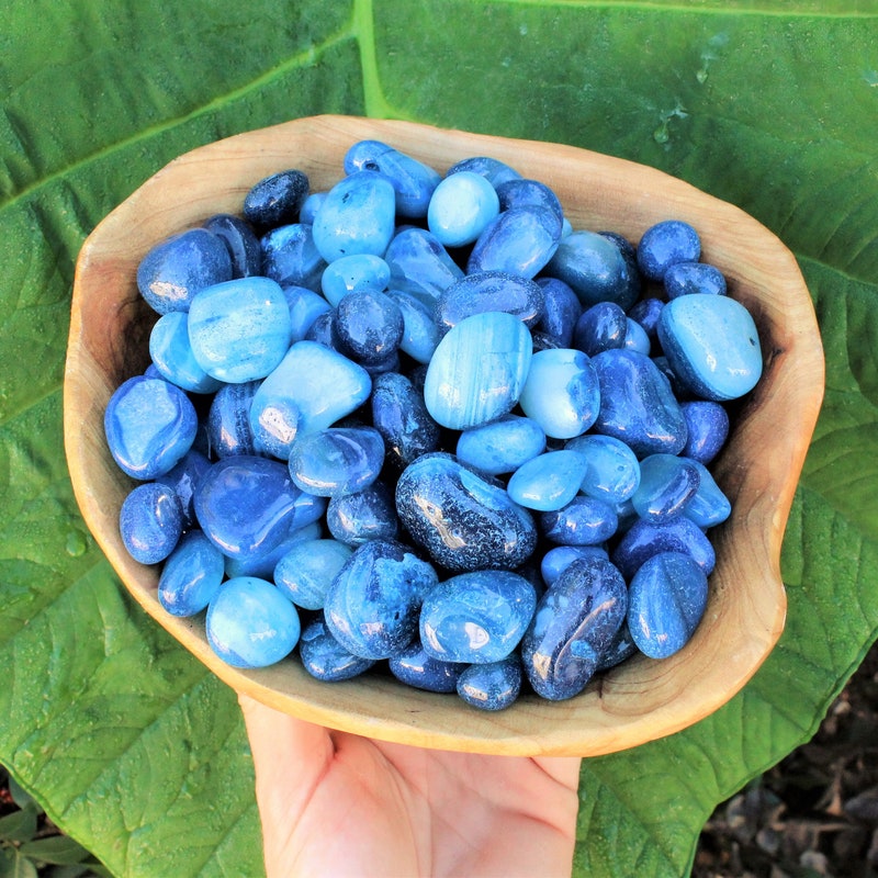 Blue Tumbled Stones - Etsy