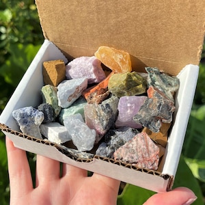 MINIATURE Crafters Collection Box: Gems Crystals Natural Raw Minerals ...