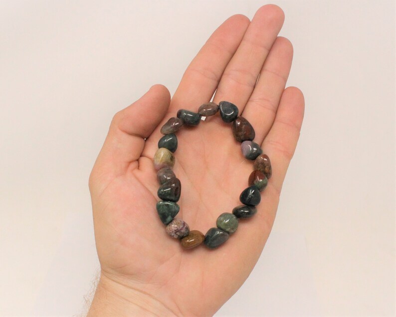 Fancy Jasper Tumbled Gemstone Bracelet: 6-8 mm Stones Fancy | Etsy