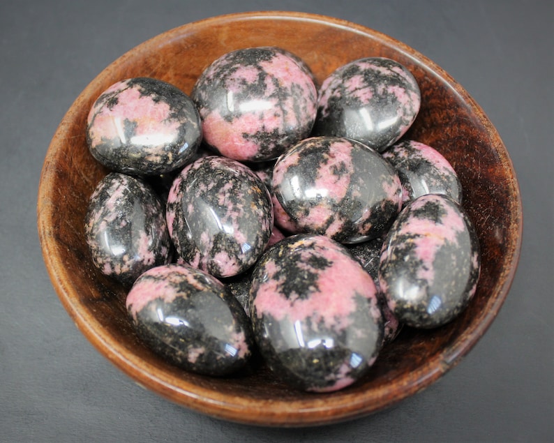 Rhodonite Hand Polished Stones: Choose How Many Pieces ('A' Grade ...