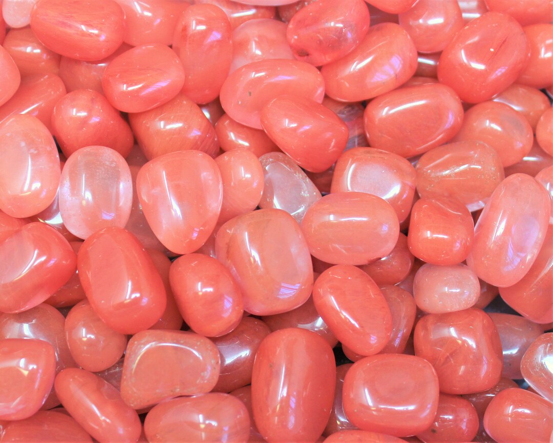 Cherry Quartz Tumbled Stones: Choose Ounces or Lb Bulk Wholesale Lots ...