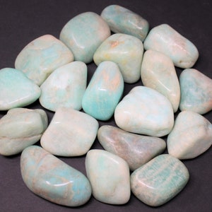 LARGE Amazonite Tumbled Stones, 1 - 2": Choose Ounces or Lb Bulk ...