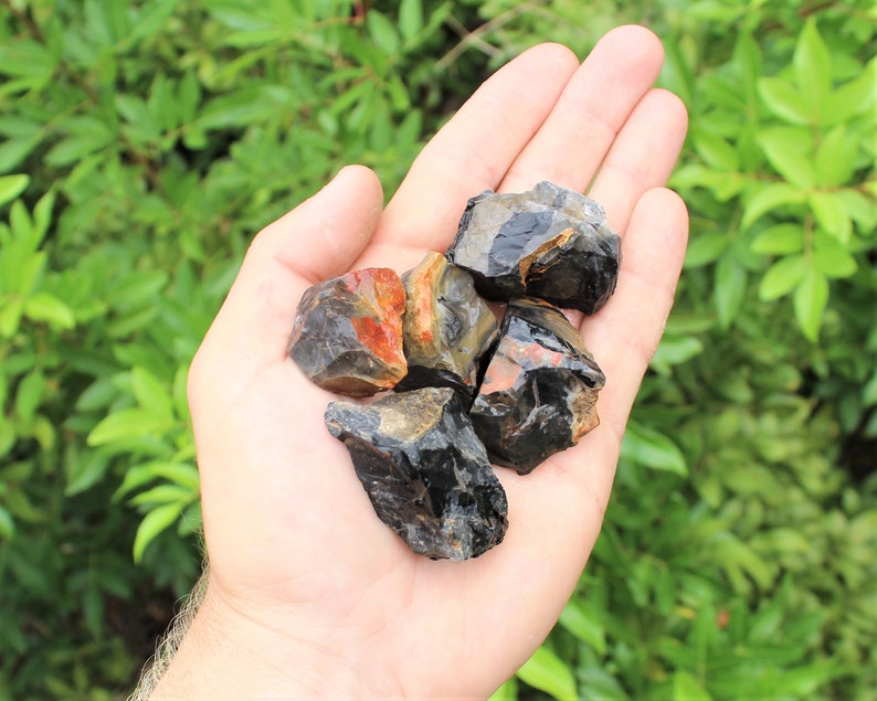 Raw Natural Black Onyx Stones: Choose How Many Pieces | Etsy