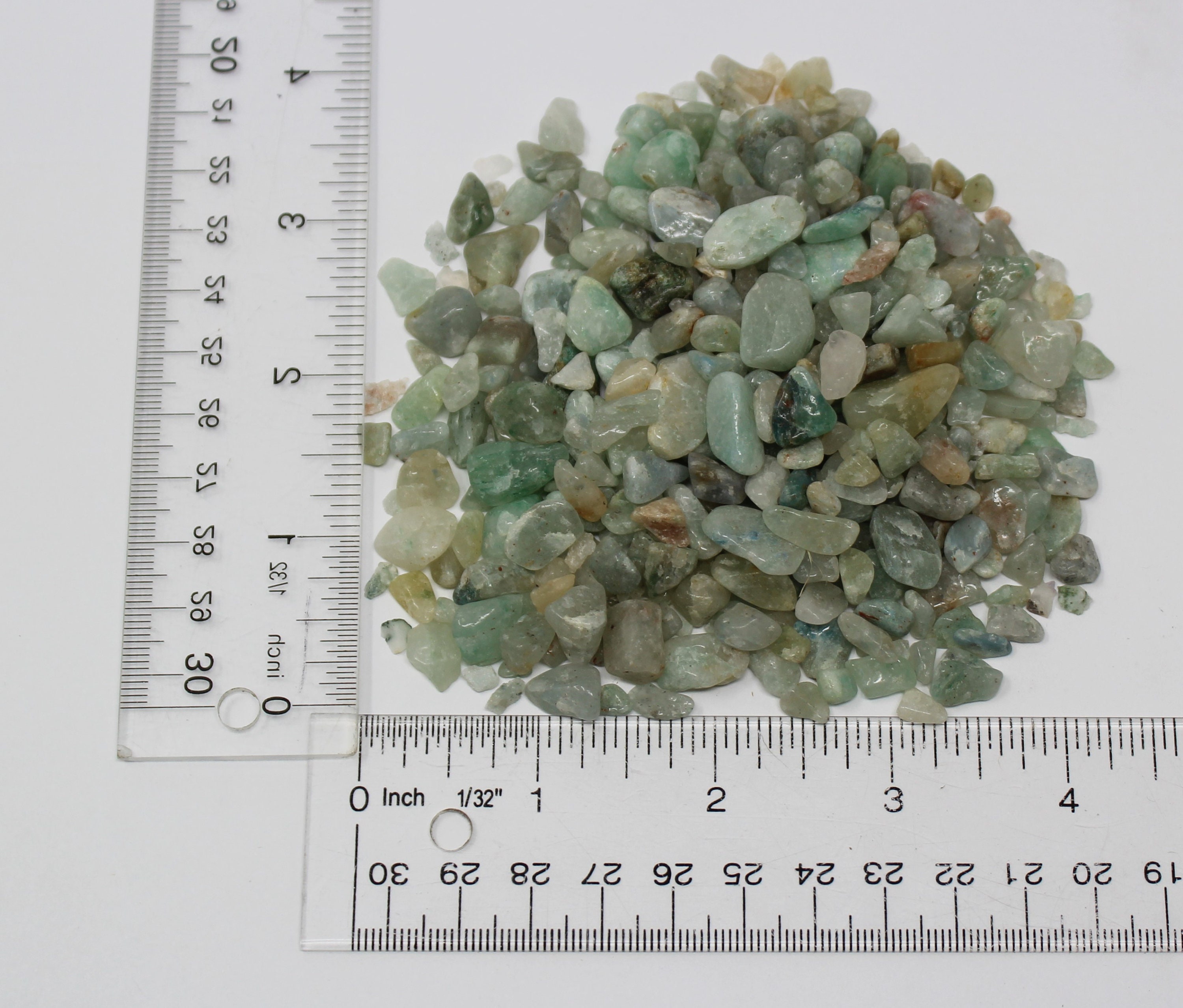 Green Aventurine Semi Tumbled Gemstone Mini Chips 5 - 15 mm: Choose 2 ...