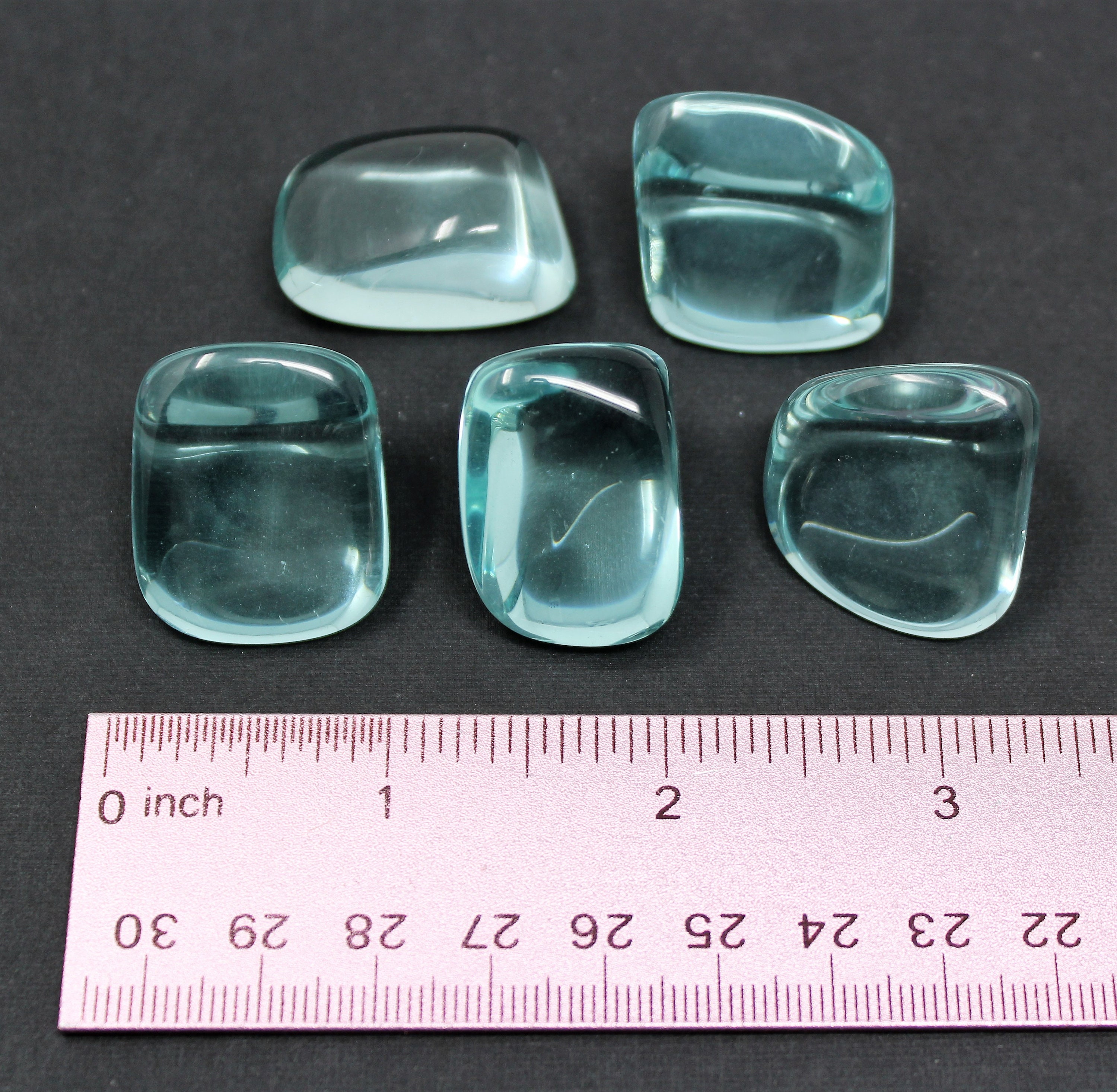 Aqua Obsidian Tumbled Stone: Choose How Many Pieces (Blue Aqua Obsidian)