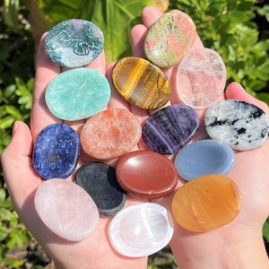Natural Crystal Worry Stones - HUGE Assortment, Choose Your Gemstone ...