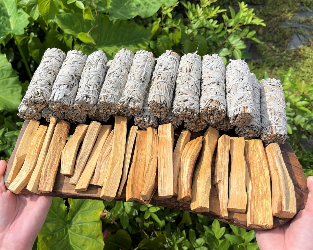 20 White Sage Smudge + 20 Palo Santo Sticks WHOLESALE BOX Bundle (4 ...