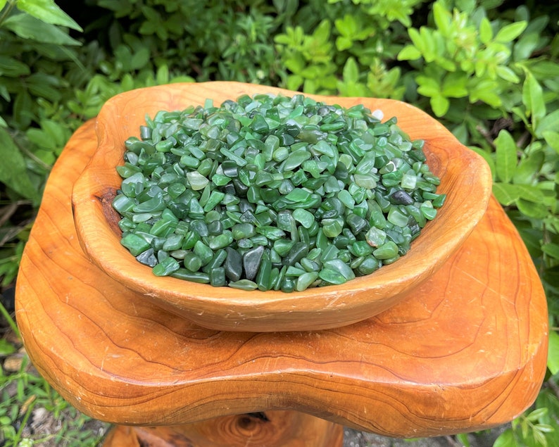 Jade Nephrite Semi Tumbled Gemstone Mini Chips 5 - 25 Mm: Choose Ounces ...