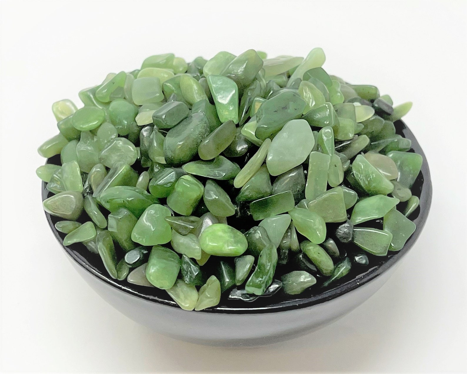 Jade Nephrite Semi Tumbled Gemstone Mini Chips 5 - 25 Mm: Choose Ounces ...