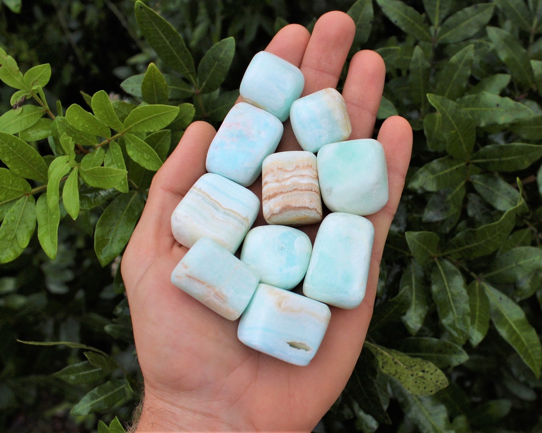 Caribbean Calcite Tumbled Stones: Choose How Many Pieces (premium ...