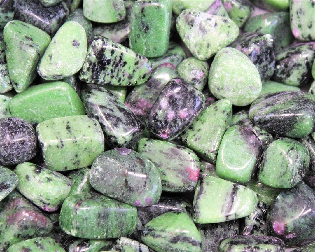 Ruby Zoisite Tumbled Stones: Choose Ounces or Lb Bulk Wholesale Lots ...