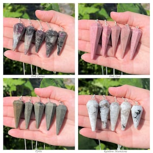Crystal Gemstone Pendulums - HUGE Selection - Faceted Pendulum With ...