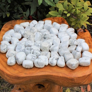 White Howlite Tumbled Stones: Choose How Many Pieces (premium Quality ...