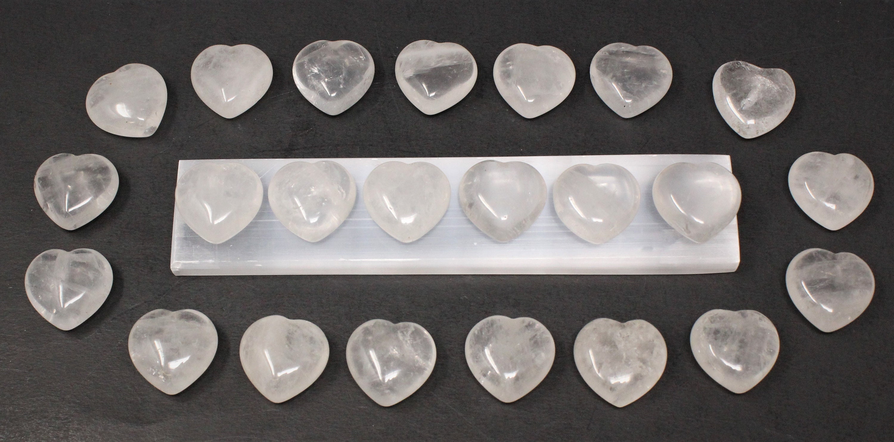Clear Quartz Heart Stone: 1 (Crystal Heart, Carved Gemstone Heart ...