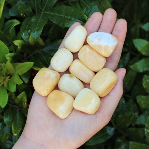 Orange Calcite Tumbled Stones: Choose How Many Pieces premium | Etsy