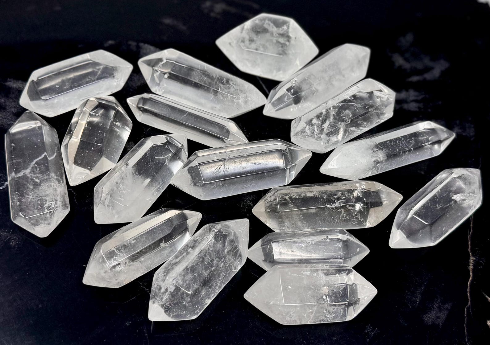 Double Terminated Clear Quartz Crystal Points Bulk Wholesale Lots ...