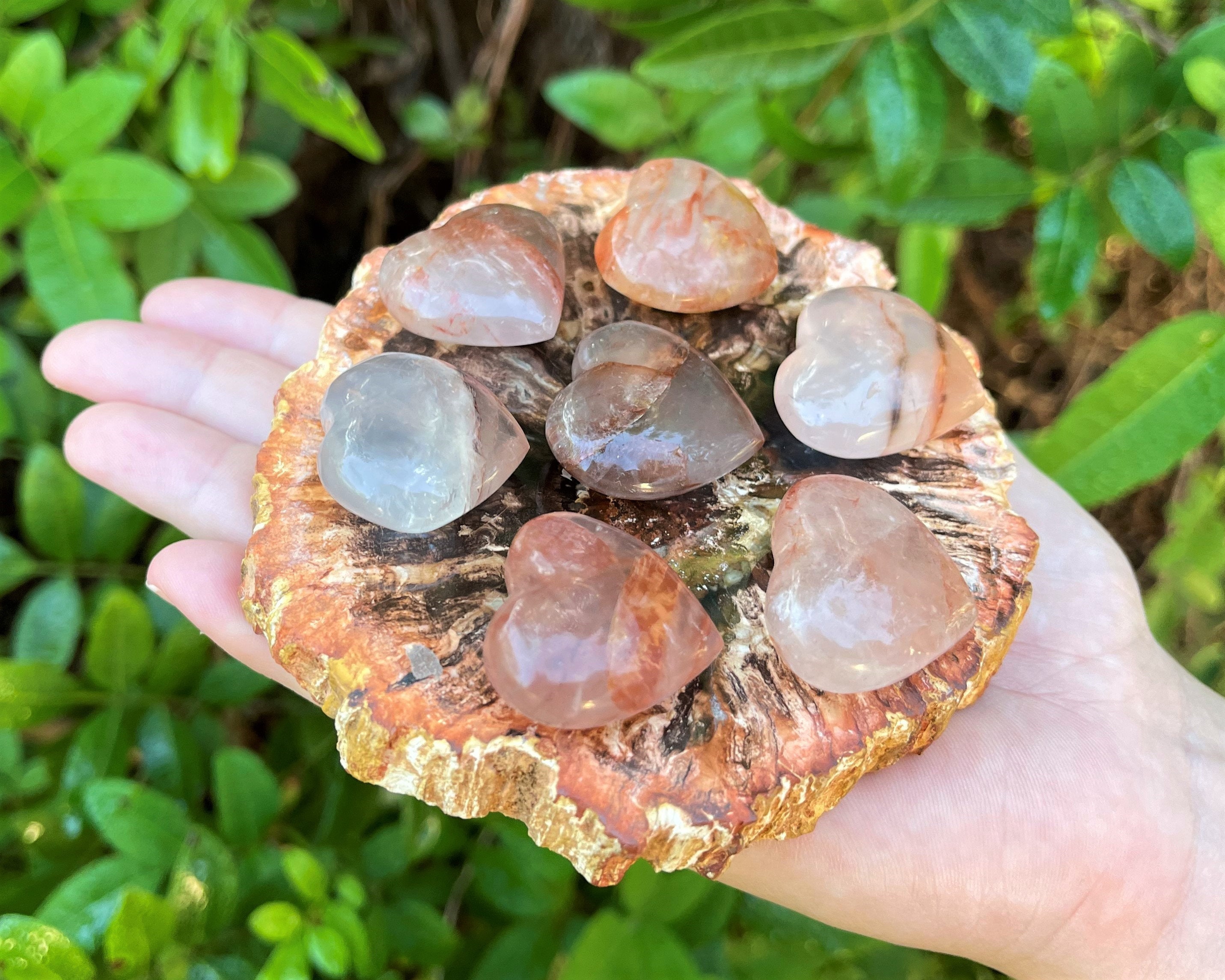 Hematoid Quartz Heart 1 - 1.25: Chose How Many ('A' Grade Crystal Heart ...