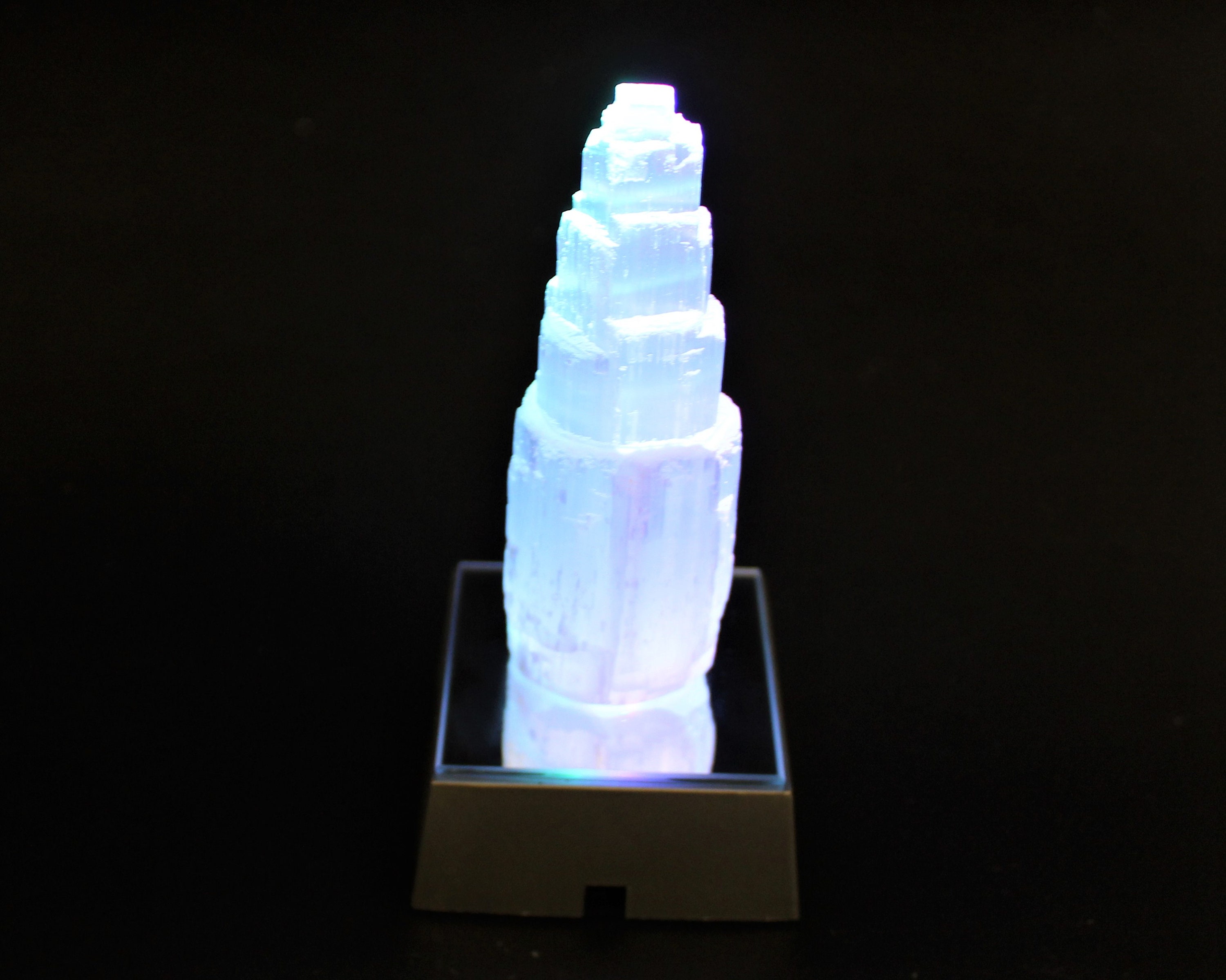 LED Light Base LED Multi Color Changing LED Square Base Selenite Jewel ...