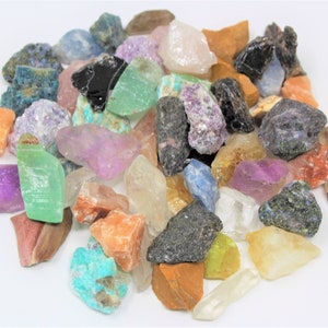 Mini Crafters Collection Crystals - Small Natural Raw Mineral Mixes ...