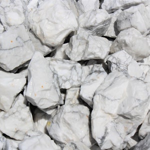 White Howlite Rough Natural Stones - Wholesale Bulk Lots ('A' Grade Raw ...