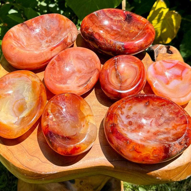 Carnelian Stone Bowls - Etsy