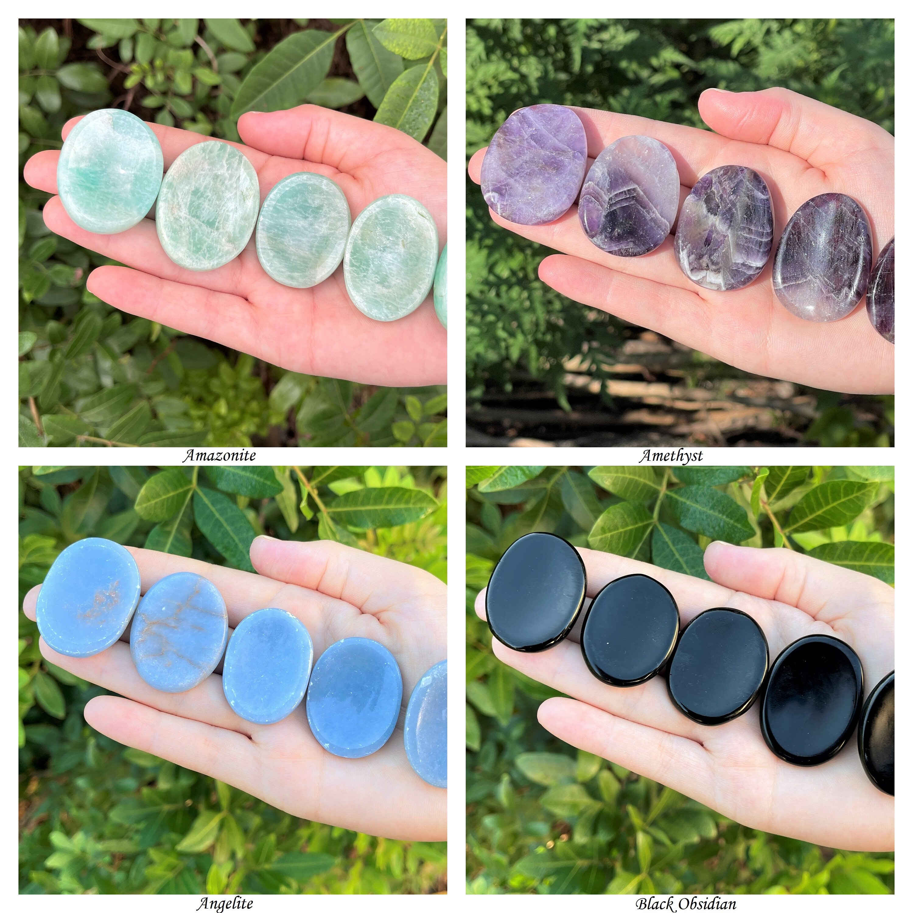 Natural Crystal Worry Stones - HUGE Assortment, Choose Your Gemstone ...