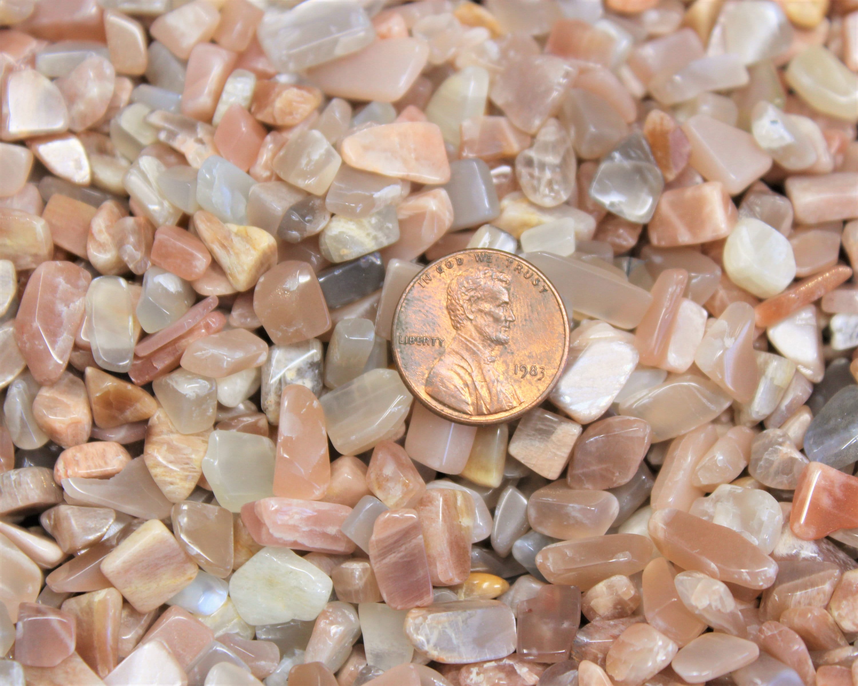 Moonstone Semi Tumbled Gemstone Mini Chips 5 - 15 mm: Choose 2 oz, 4 oz ...