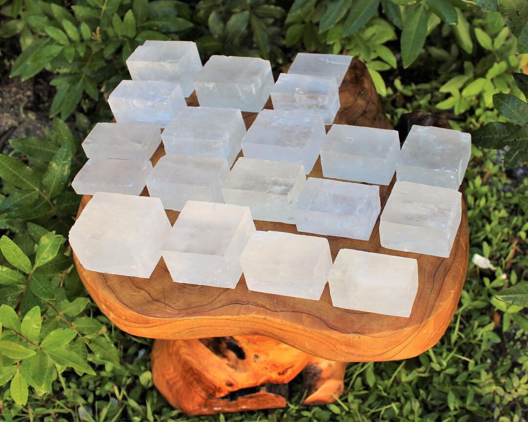 Optical Calcite Polished Crystal, Beautiful Parallelepiped Shaped ...