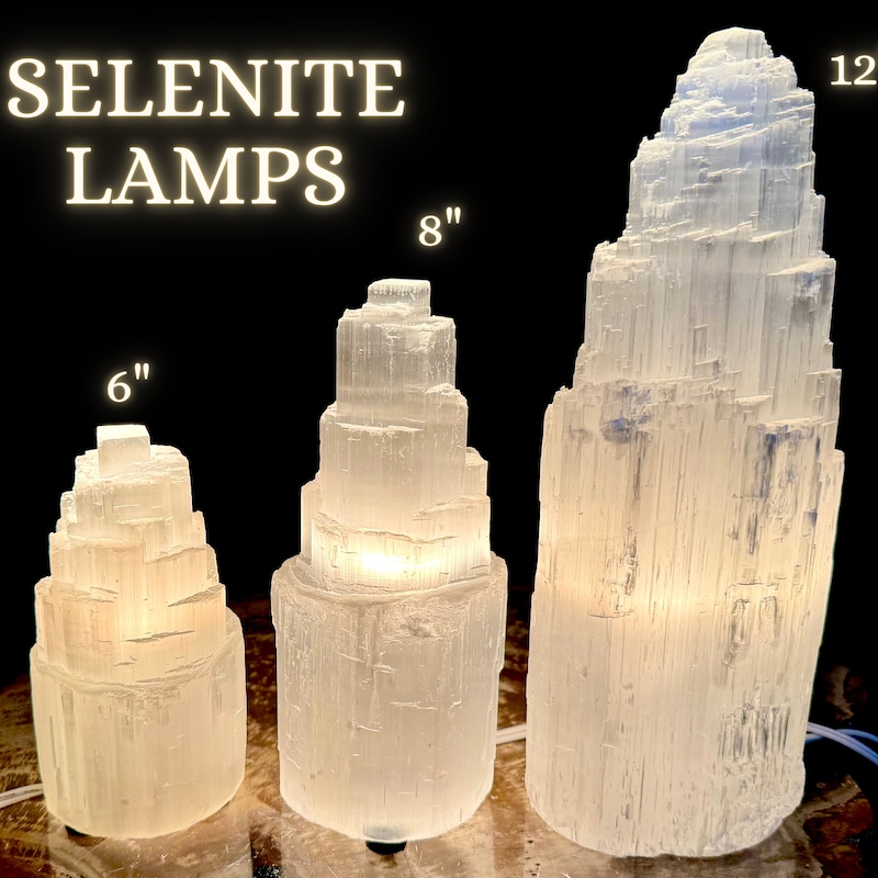 Selenite Lamp - Etsy