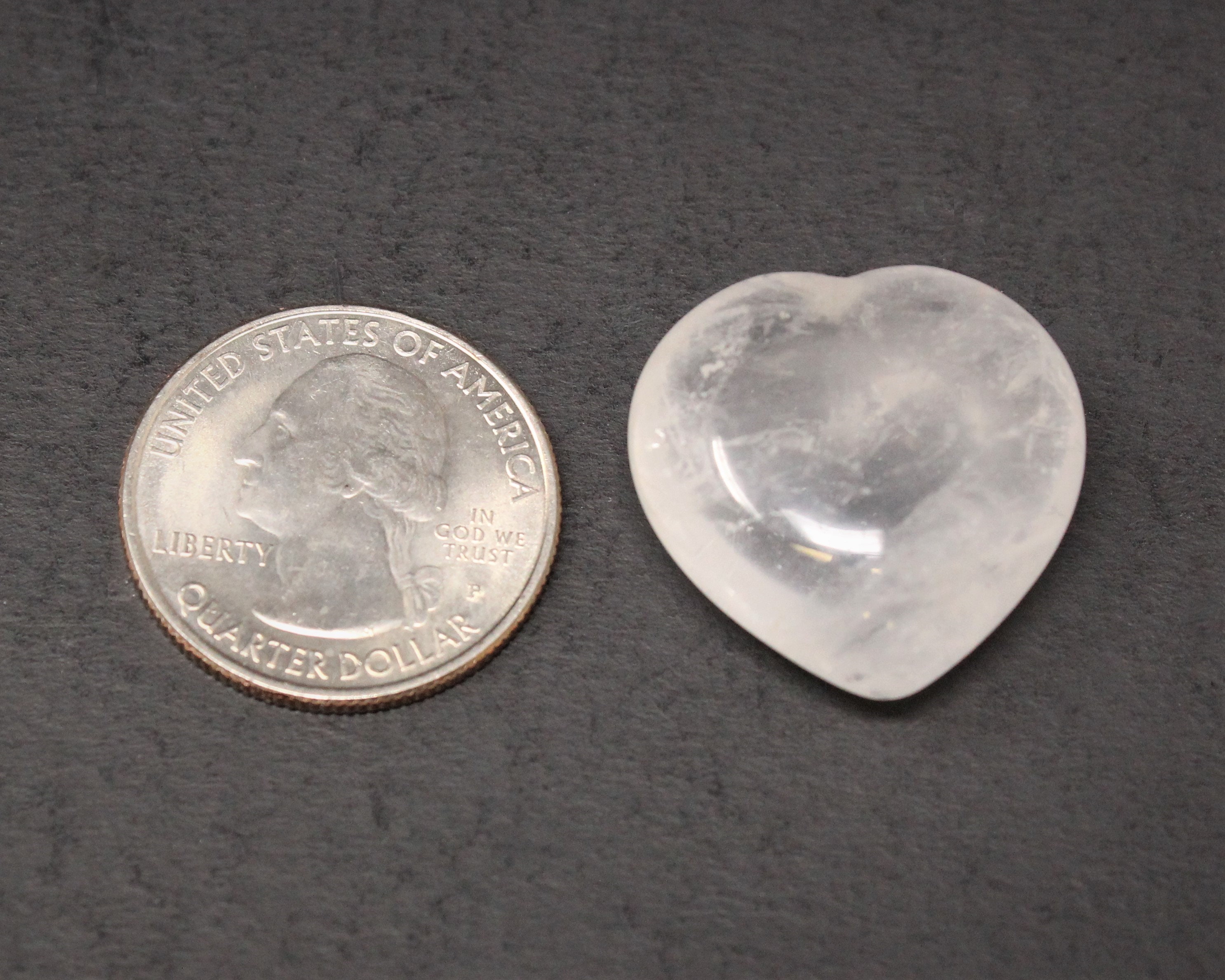 Clear Quartz Heart Stone: 1 (Crystal Heart, Carved Gemstone Heart ...