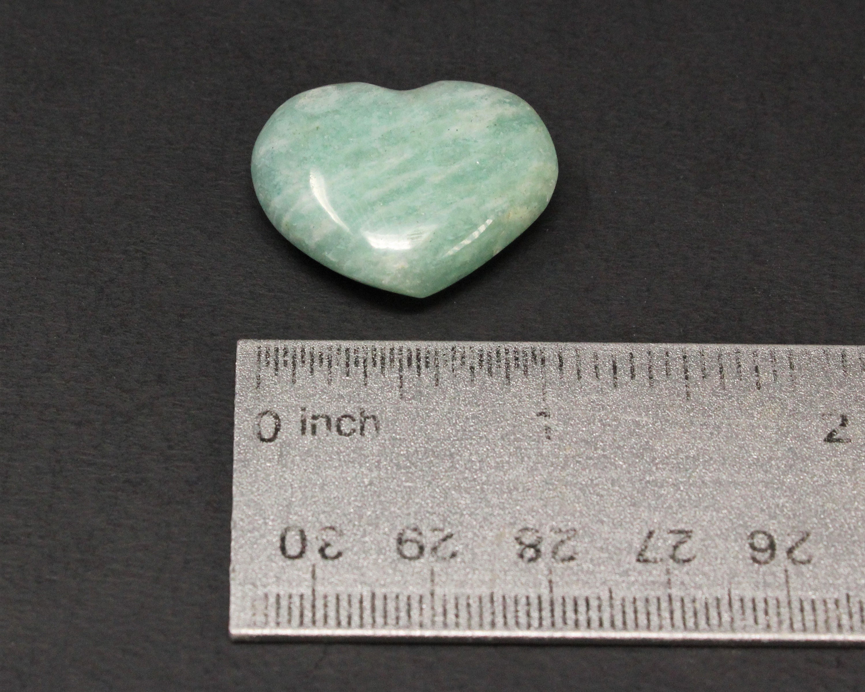 Amazonite Heart Stone: 1 (Crystal Heart, Carved Gemstone Heart, Pocket ...