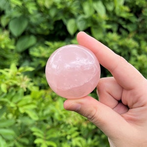 Rose Quartz Crystal Sphere With Stand, Large 1.5 - 2" Spheres ('AAA ...