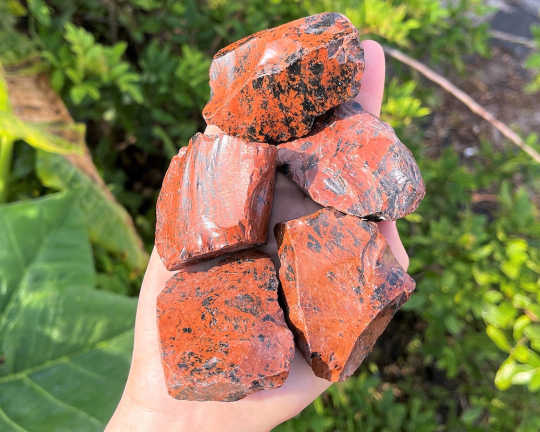 LARGE Rough Mahogany Obsidian Natural Stones, 2 - 3": Choose How Many ...